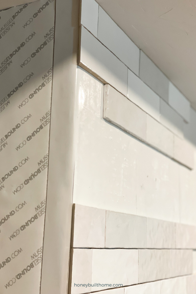 Tiling with Mussel Bound | Honey Built Home