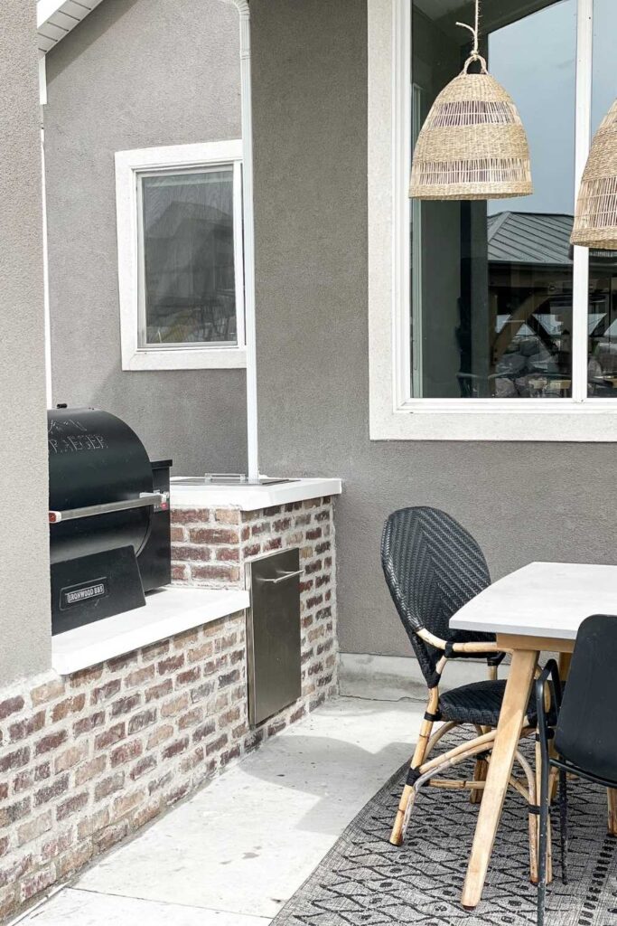 DIY Backyard Builtin Traeger BBQ Kitchen | Honey Built Home